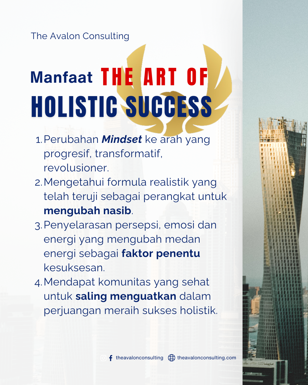 Workshop The Art of Holistic Success - The Avalon Consulting